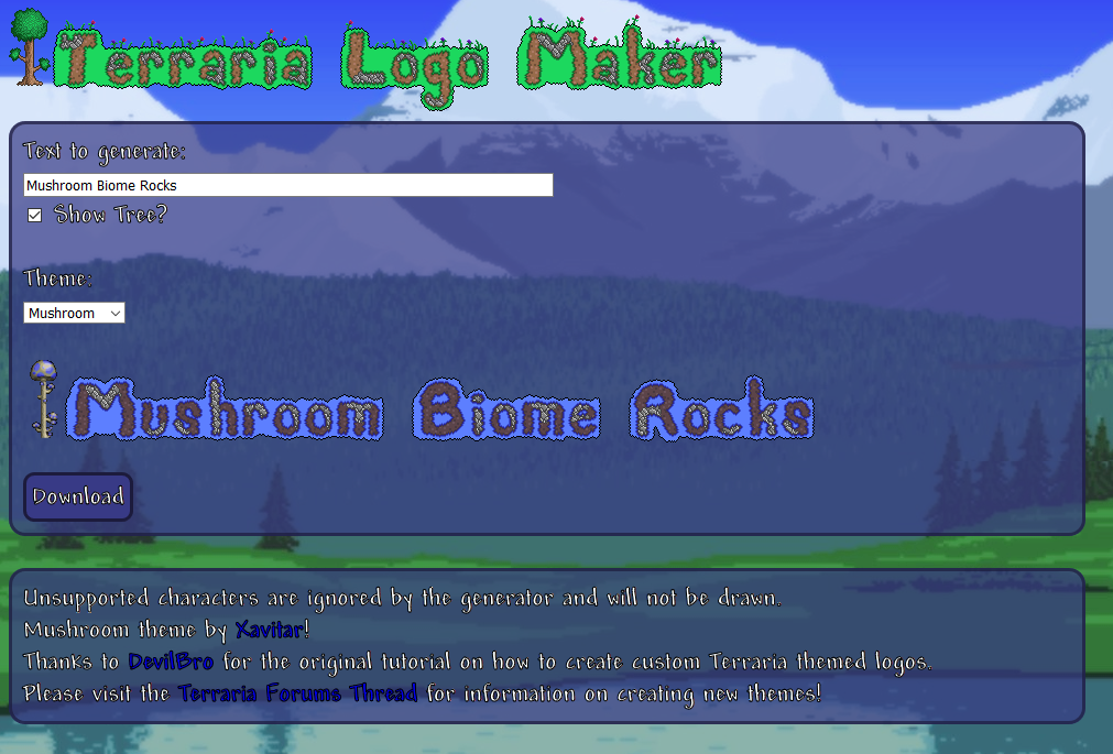 Terraria Logo Maker